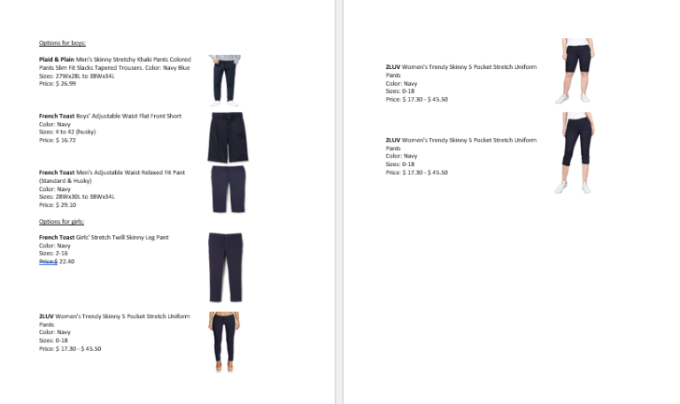 School uniform – GvP school